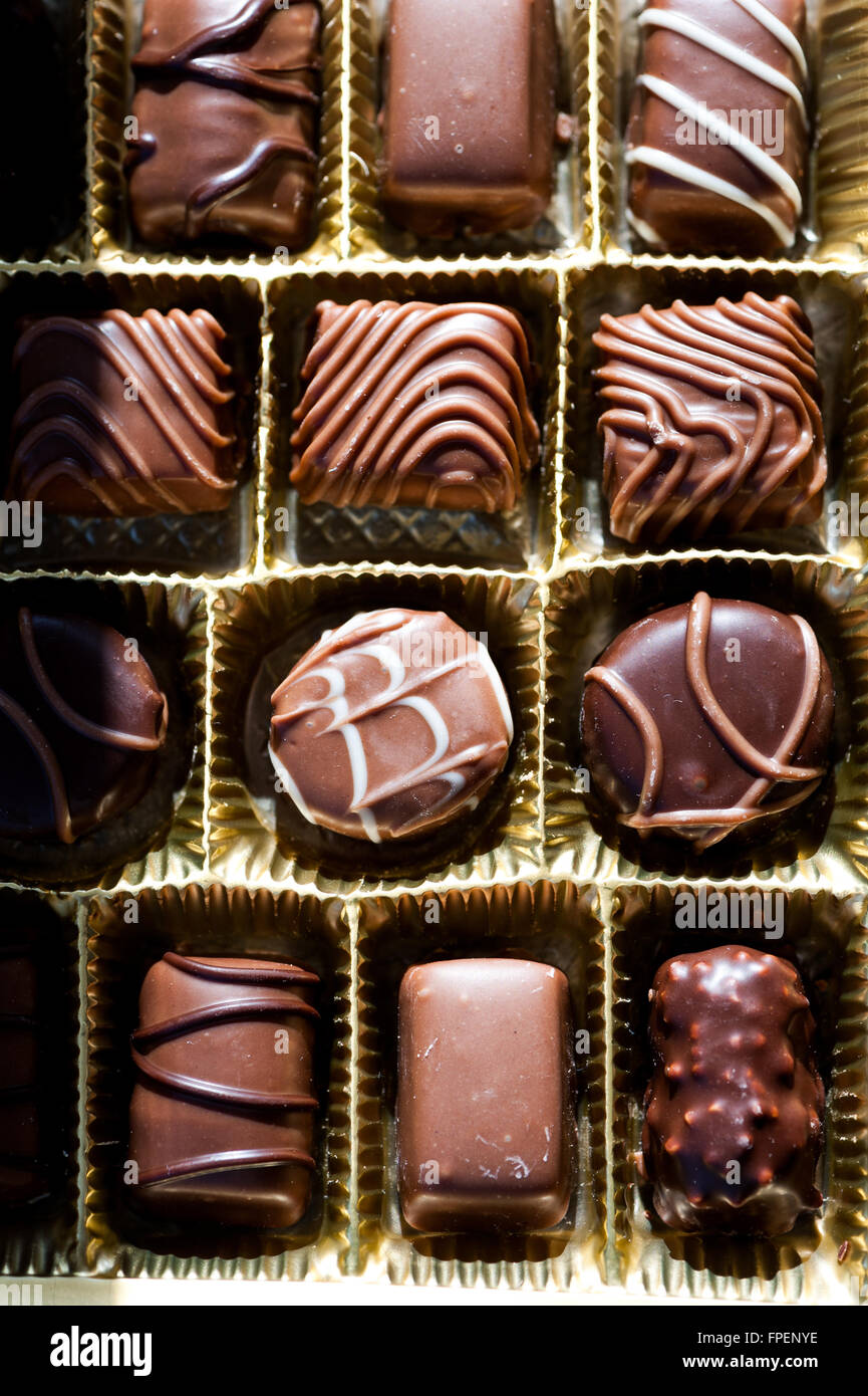 Chocolate candies for Valentine's Day Stock Photo - Alamy
