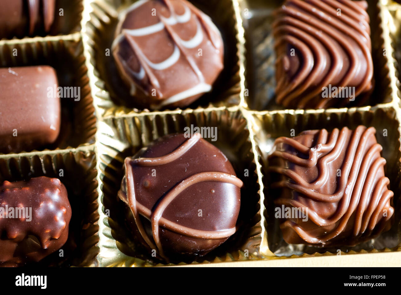 Chocolate candies for Valentine's Day Stock Photo - Alamy