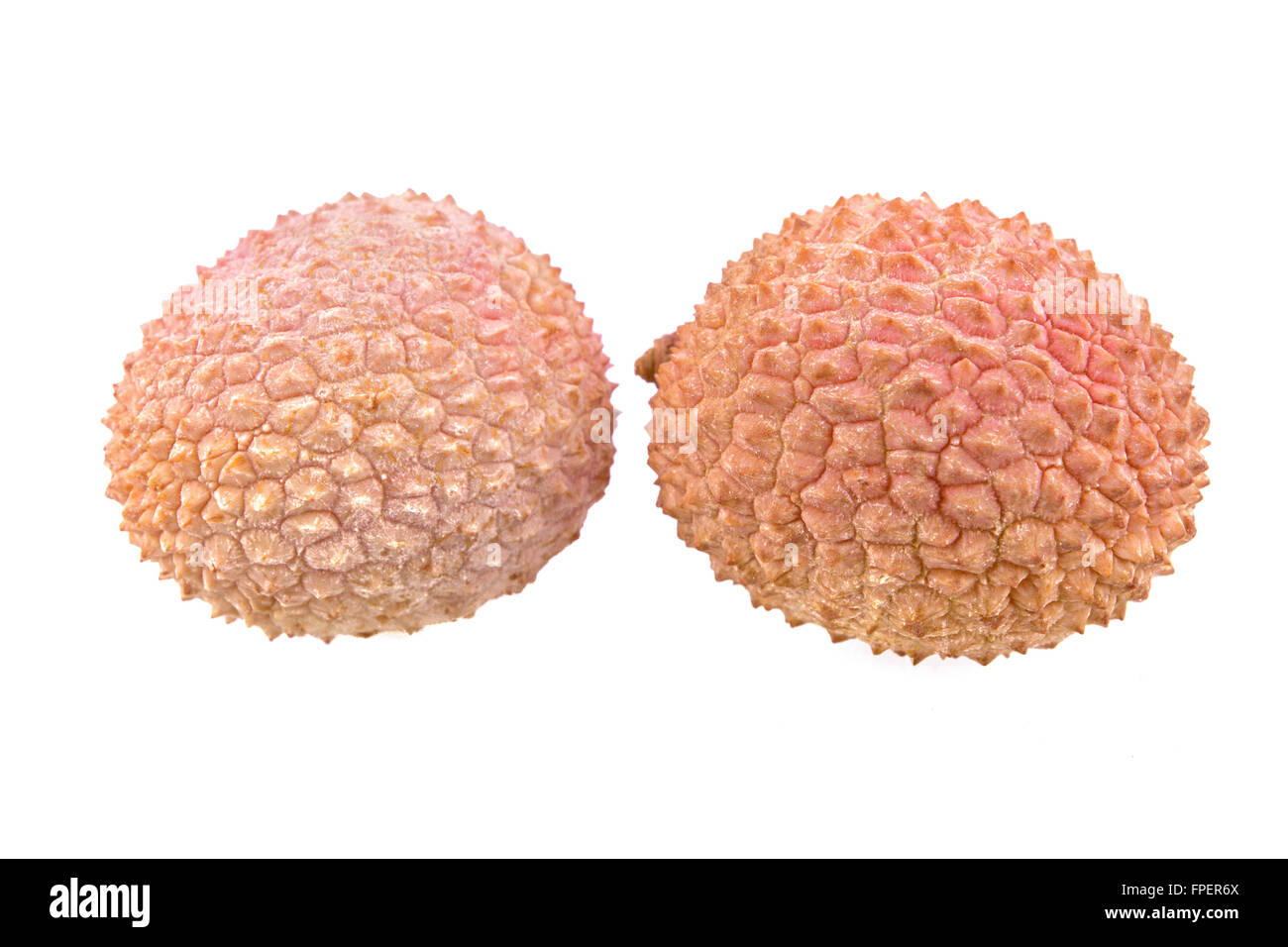 Fresh lychees isolated on white background Stock Photo - Alamy