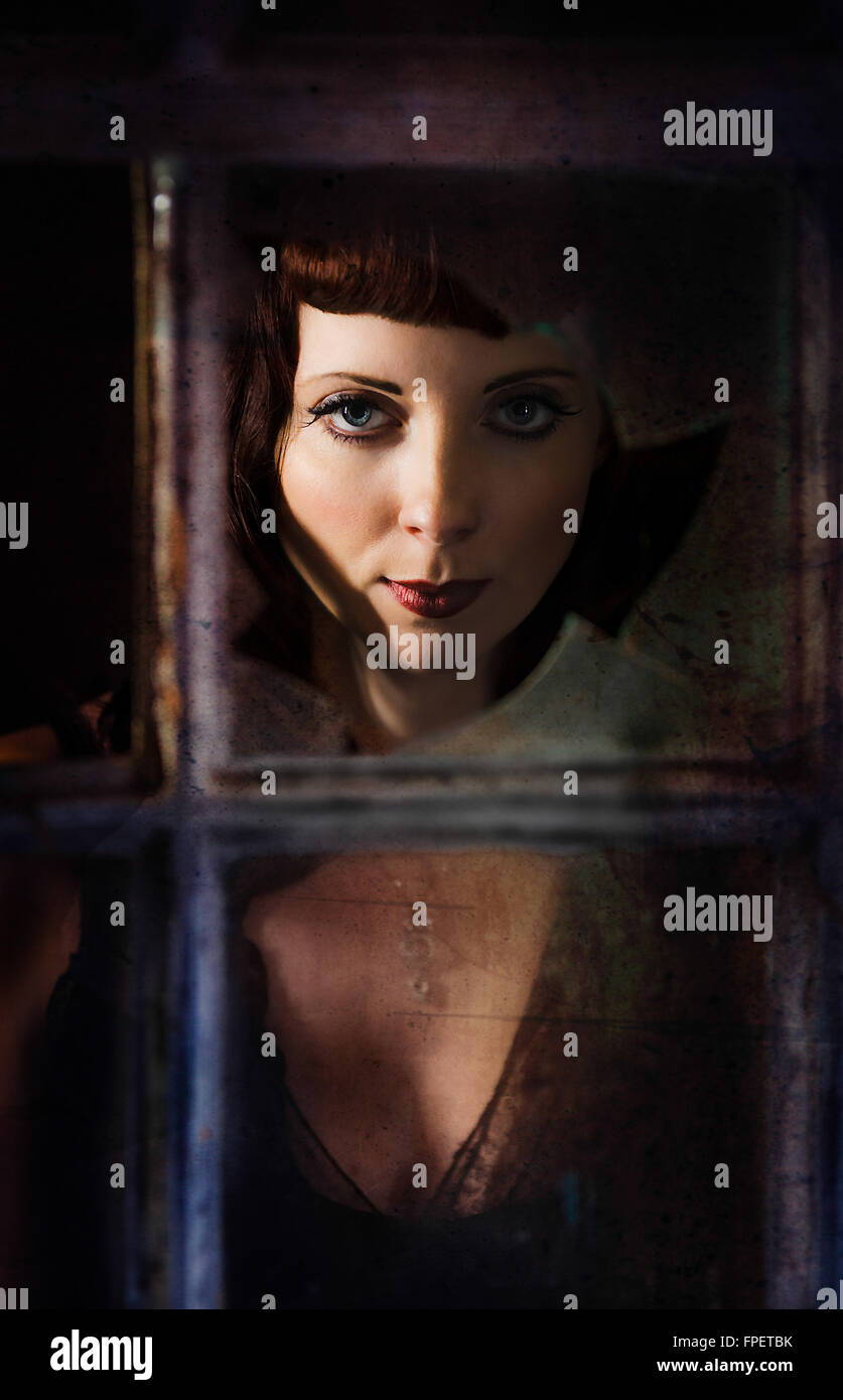 Looking through the glass Stock Photo - Alamy