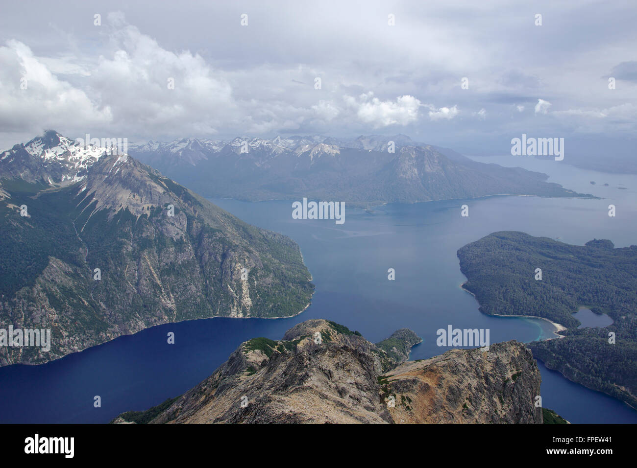 Lago Nahuel Huapi from Pico Turista, Nahuel Huapi National Park ...