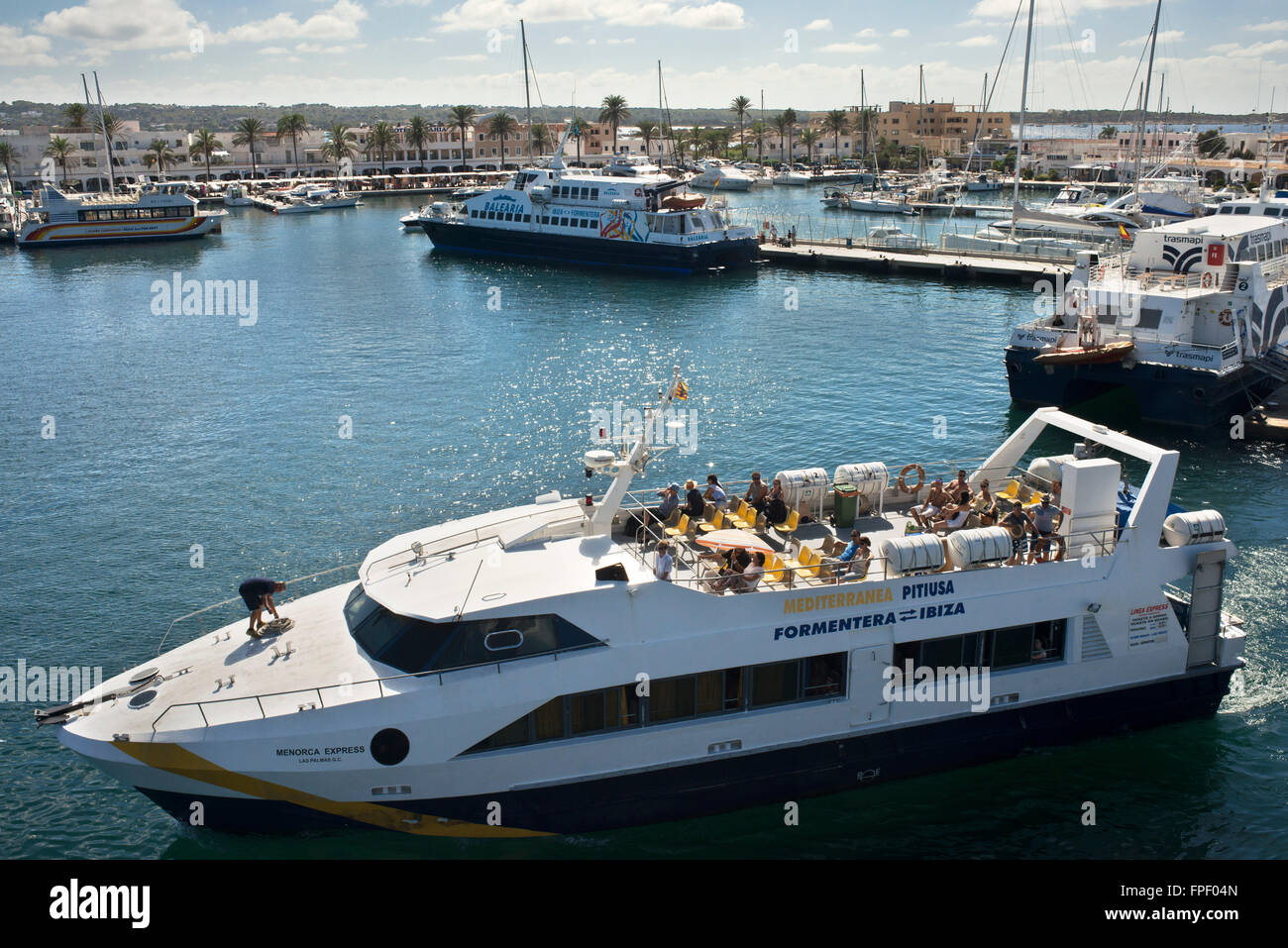 Menorca Express boat, ships, port, La Savina, Formentera, Pityuses ...