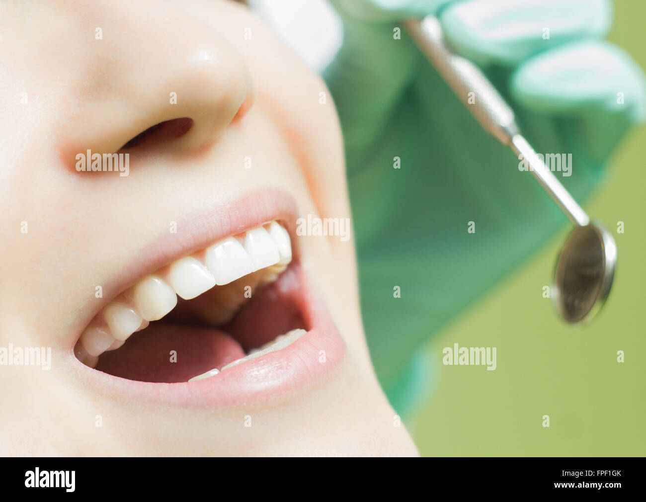 Close up young woman dentist hi-res stock photography and images - Alamy