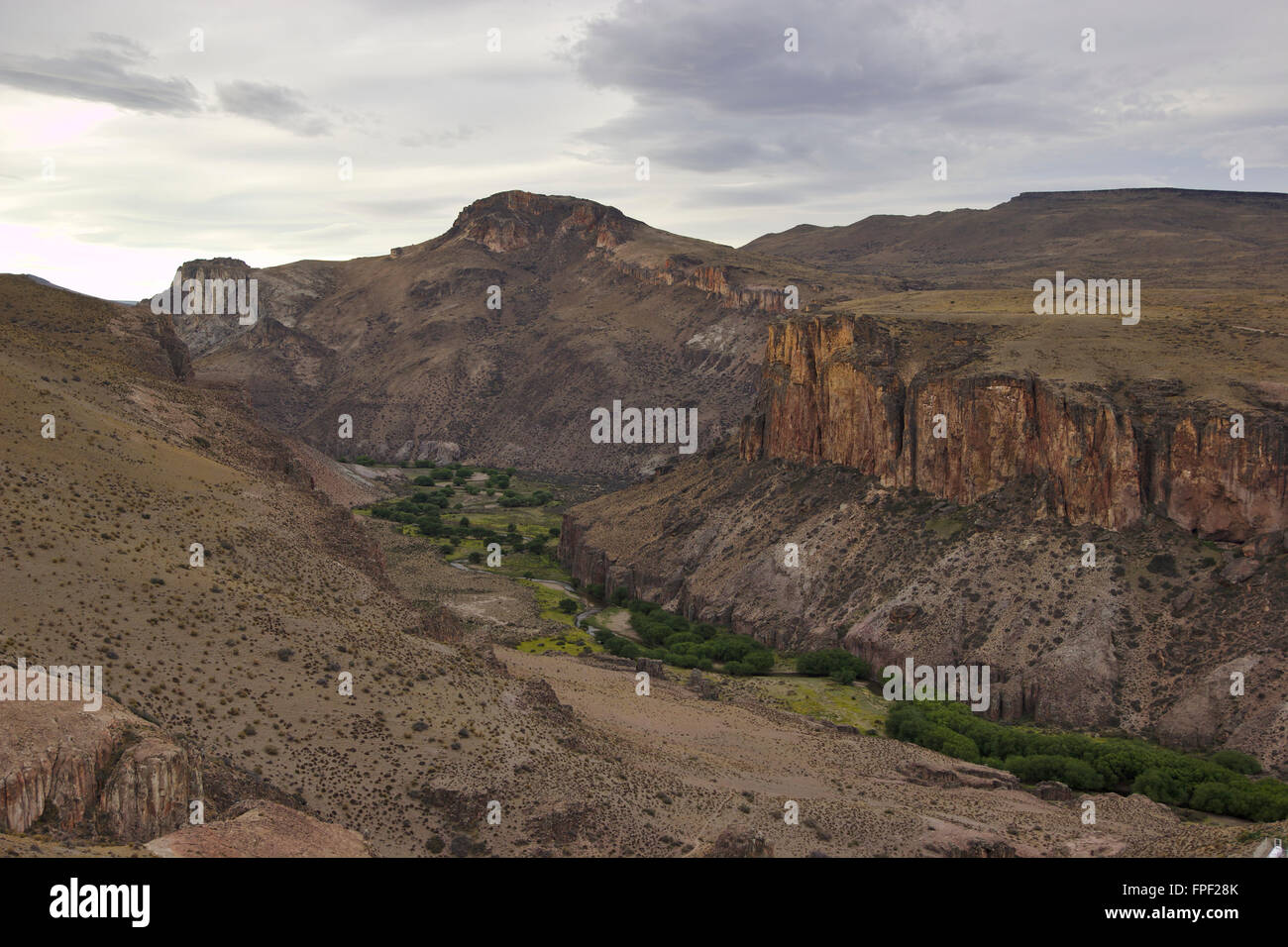 Rio Pinturas canyon near Cueva de los Manos, Argentinia Stock Photo - Alamy