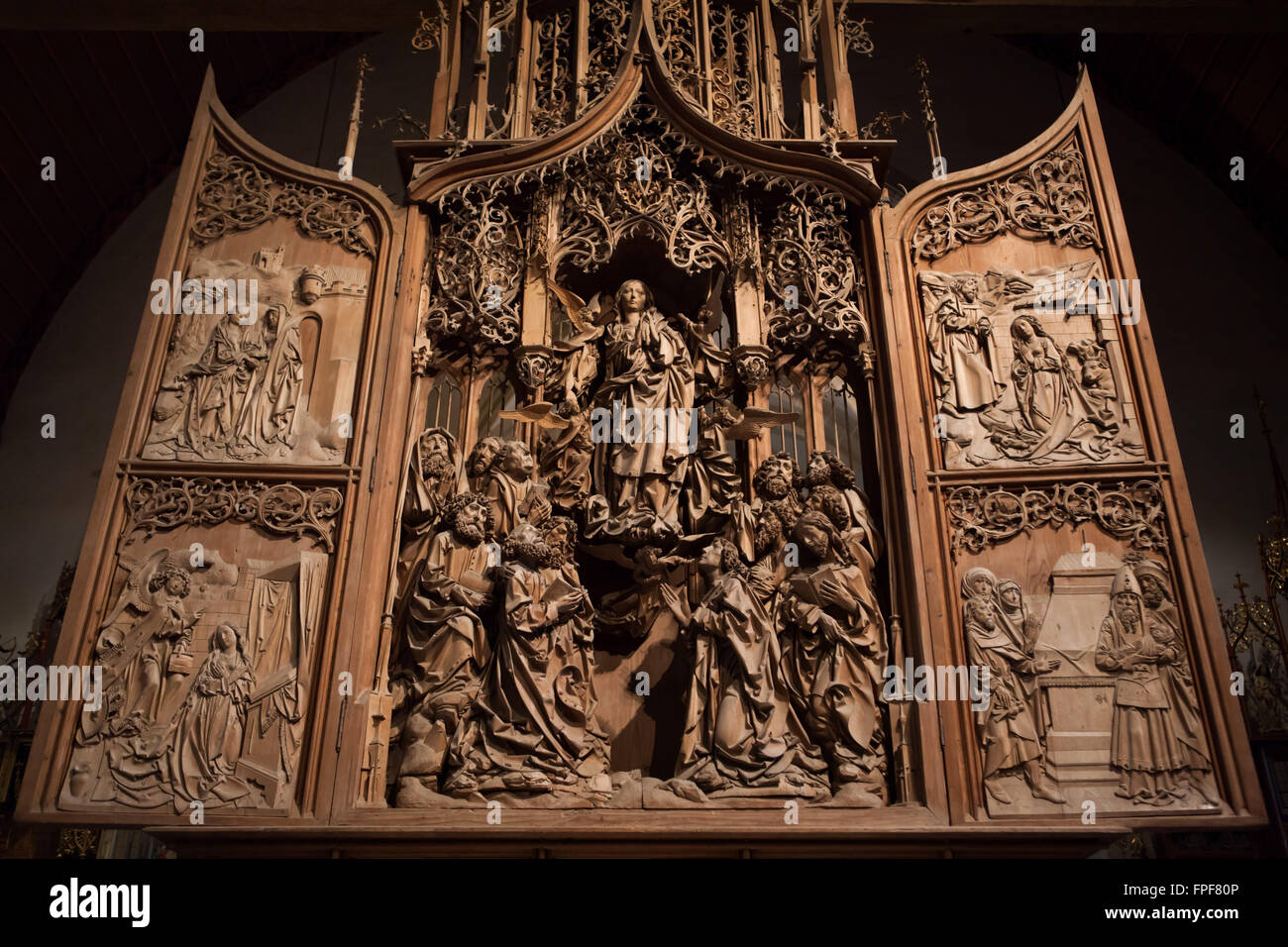 Assumption of the Virgin Mary. Central panel of the Virgin Mary ...