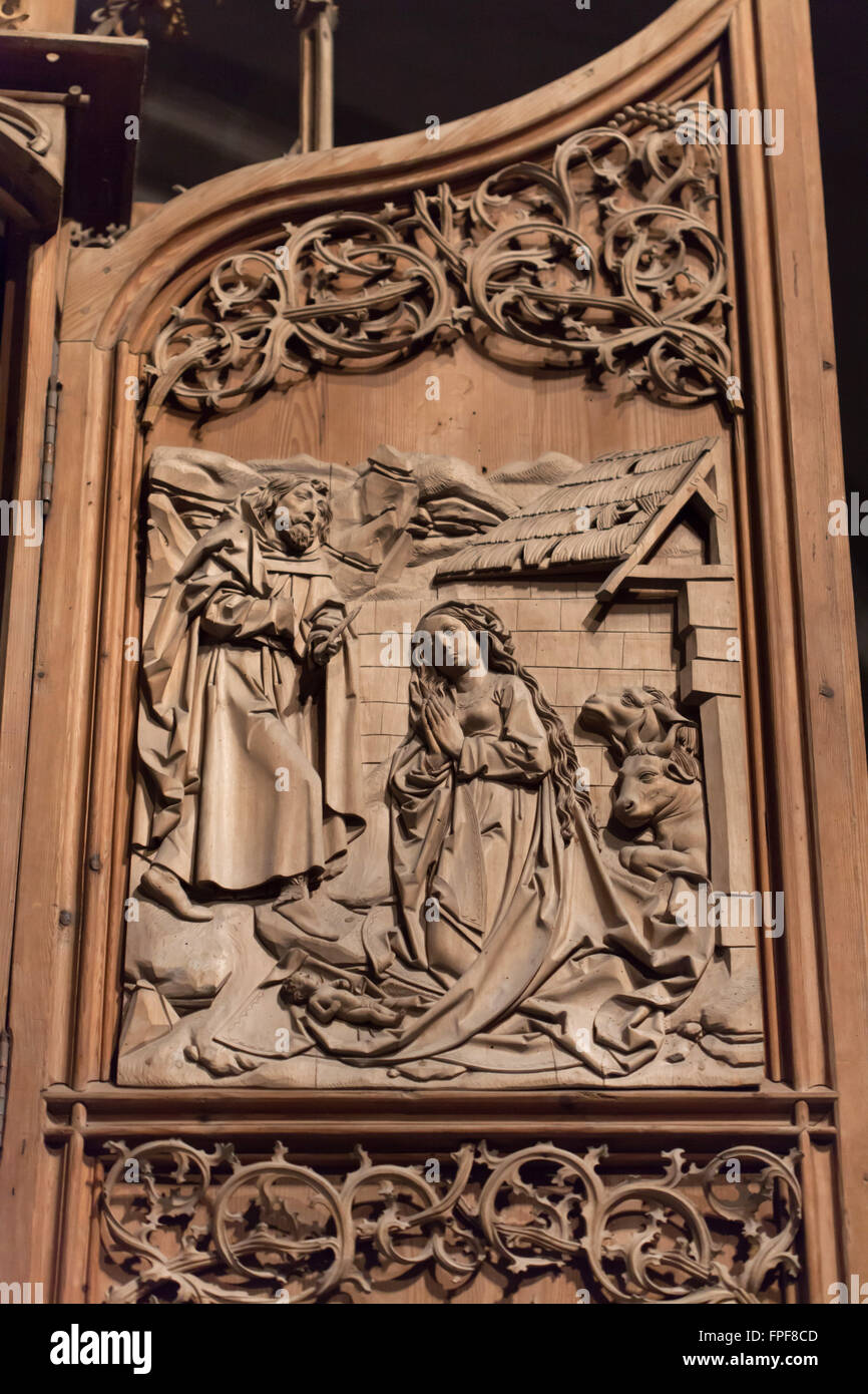 Nativity of Jesus. Side wing panel of the Virgin Mary Altarpiece by ...