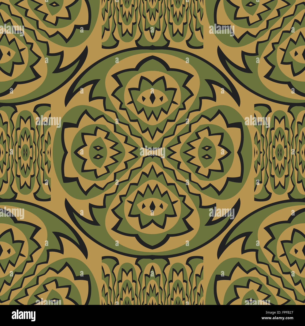 Green Tribal Patterns