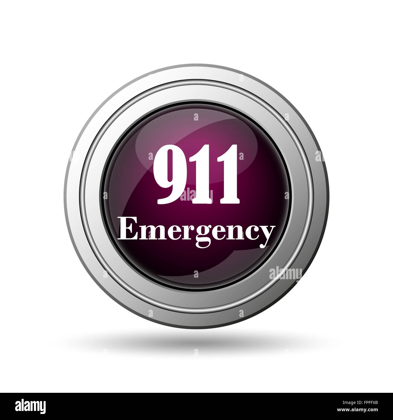 911 Emergency icon. Internet button on white background Stock Photo - Alamy
