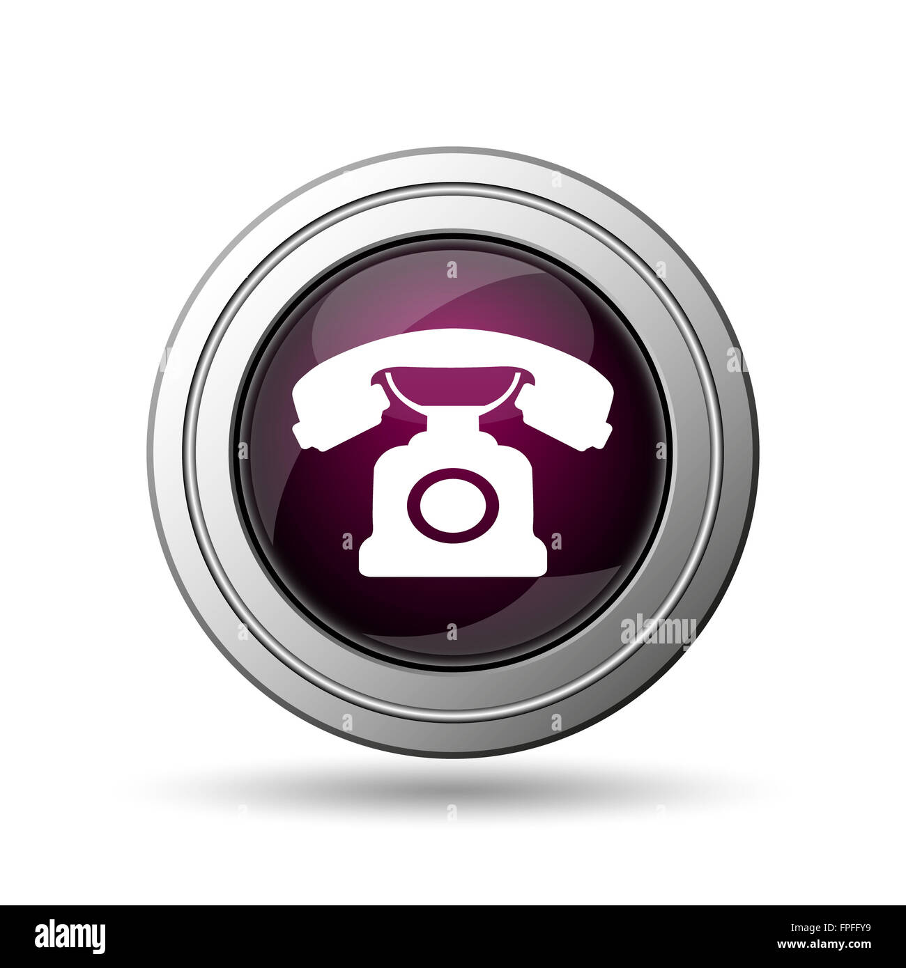 Phone icon. Internet button on white background Stock Photo - Alamy
