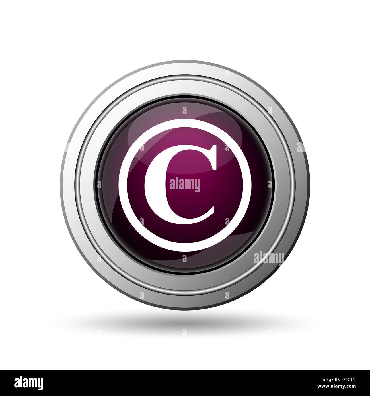 Copyright icon. Internet button on white background Stock Photo - Alamy