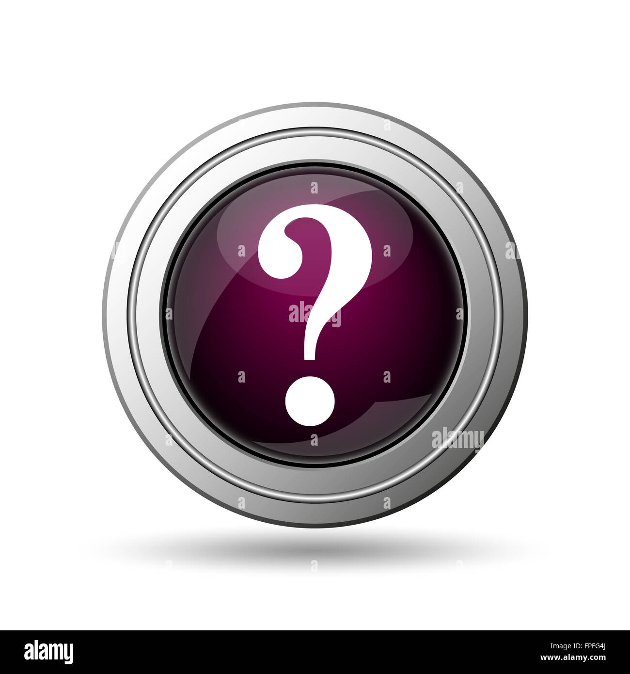 Question mark icon. Internet button on white background Stock Photo - Alamy