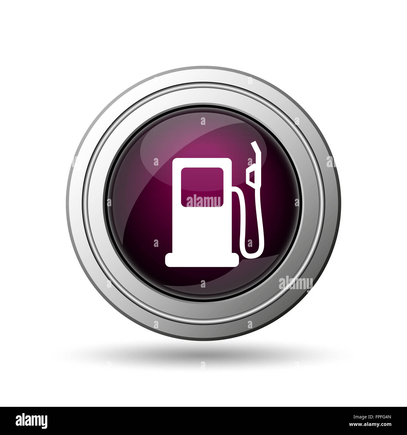 Gas pump icon. Internet button on white background Stock Photo - Alamy