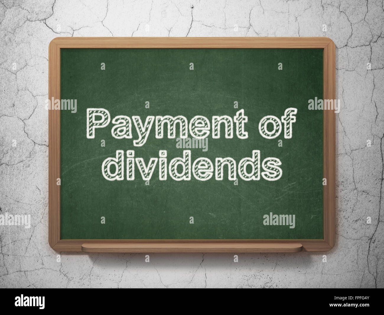 Currency concept: Payment Of Dividends on chalkboard background Stock ...