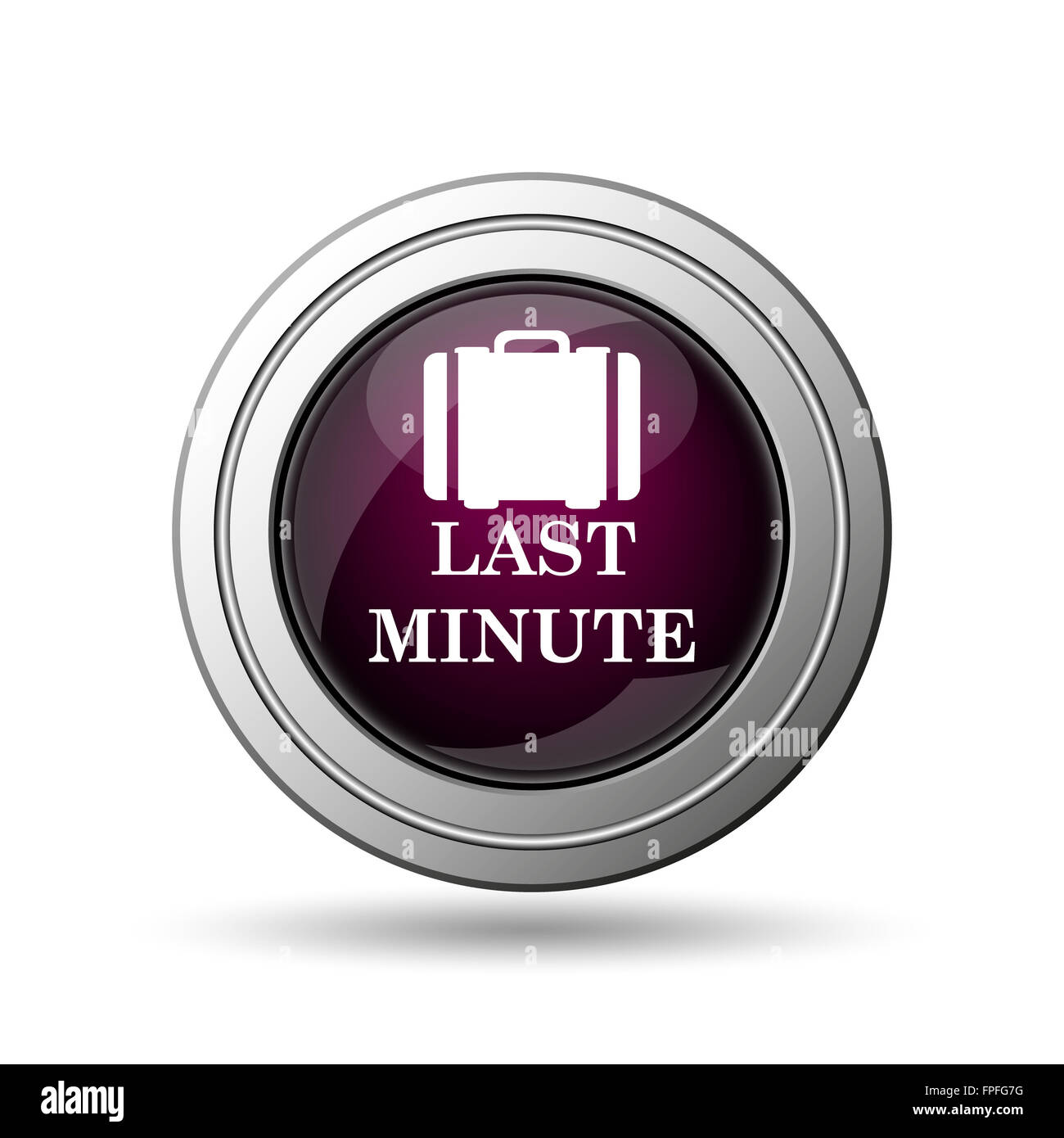Last minute icon. Internet button on white background Stock Photo - Alamy
