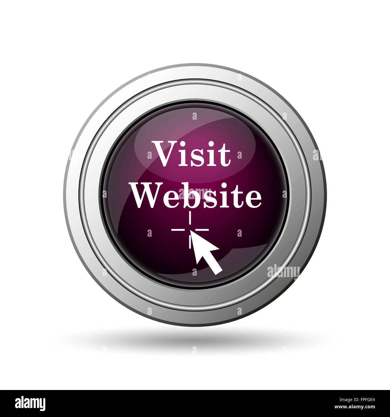Visit website icon. Internet button on white background Stock Photo - Alamy