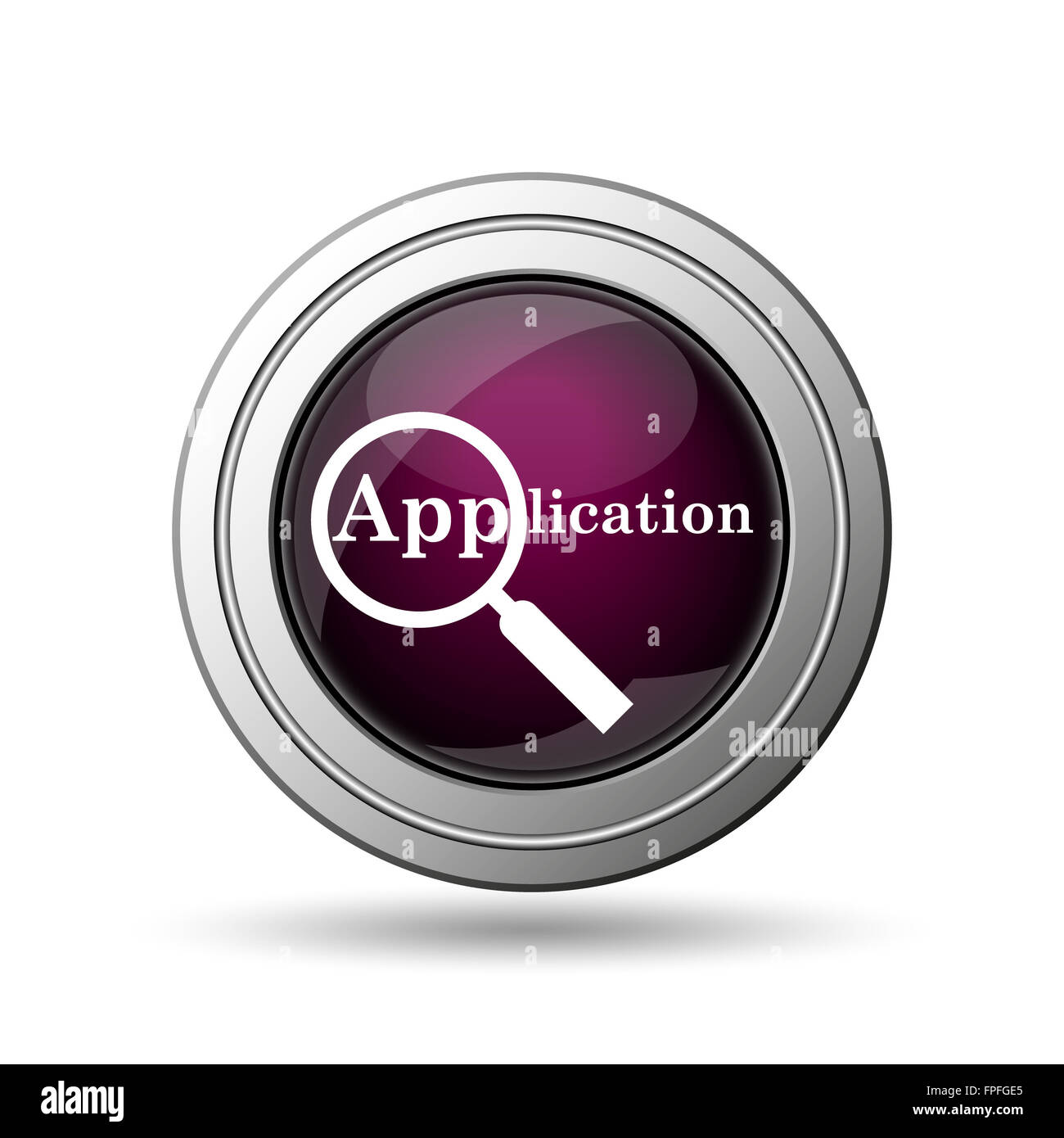 Application icon. Internet button on white background Stock Photo - Alamy