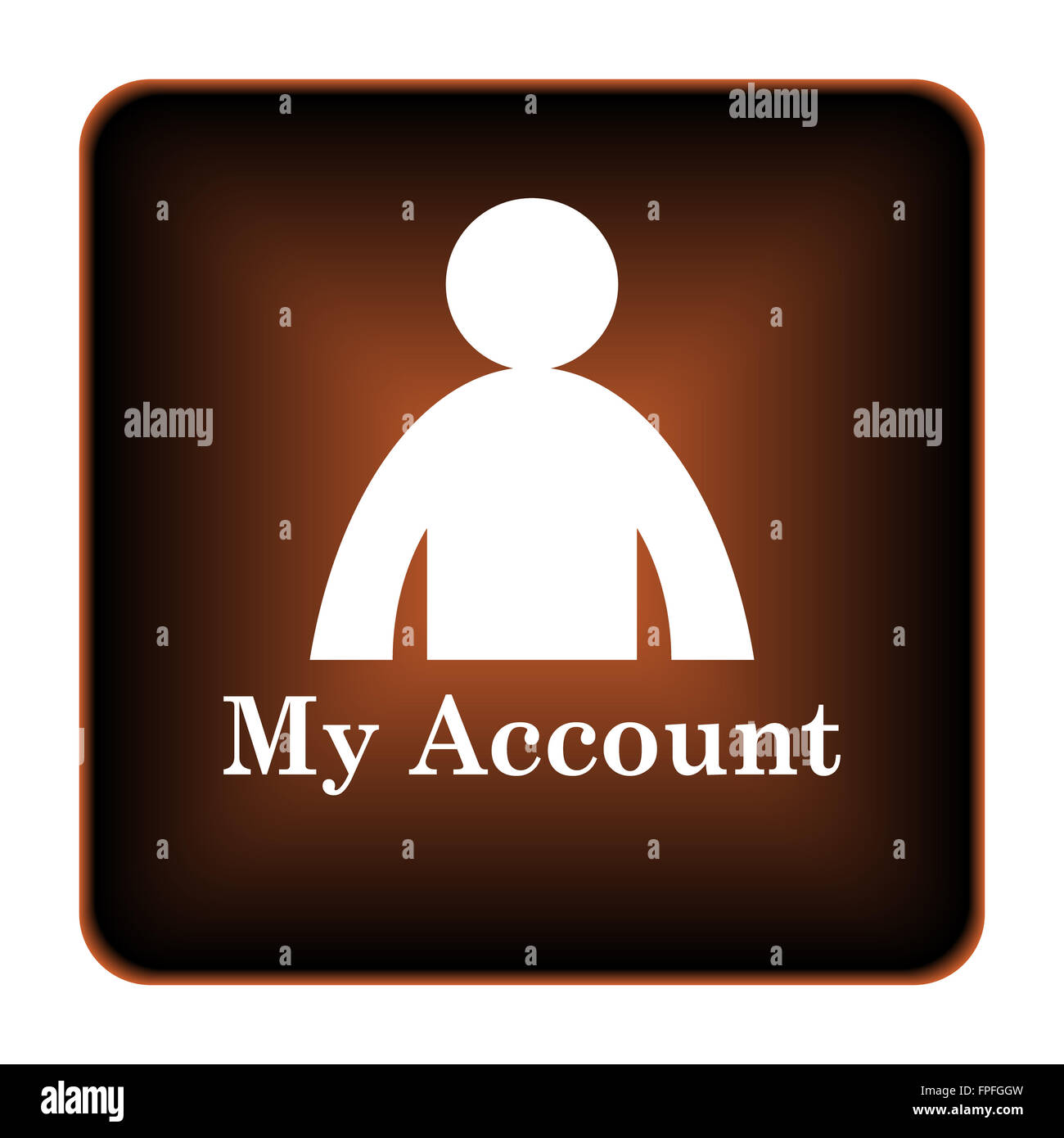 My account icon. Internet button on white background Stock Photo - Alamy