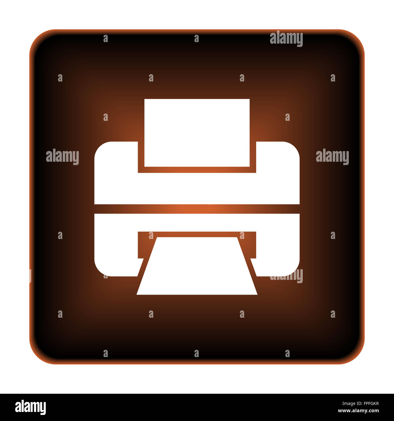 Printer icon. Internet button on white background Stock Photo - Alamy