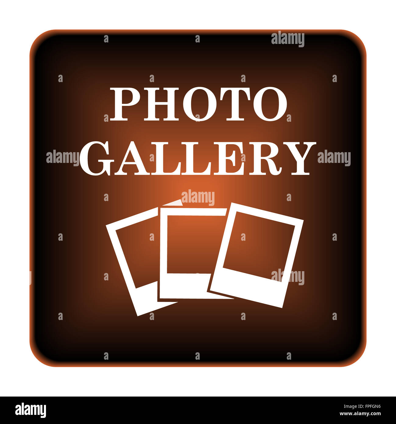Photo gallery icon. Internet button on white background Stock Photo - Alamy