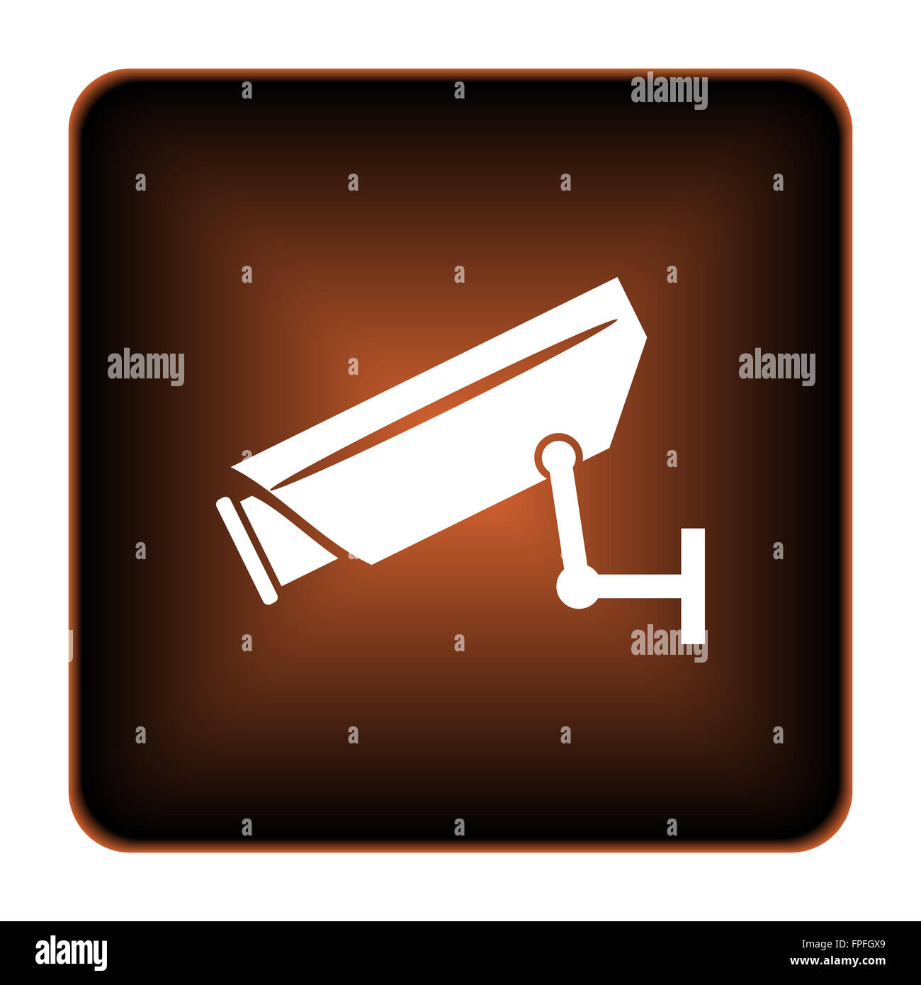 Surveillance camera icon. Internet button on white background Stock ...