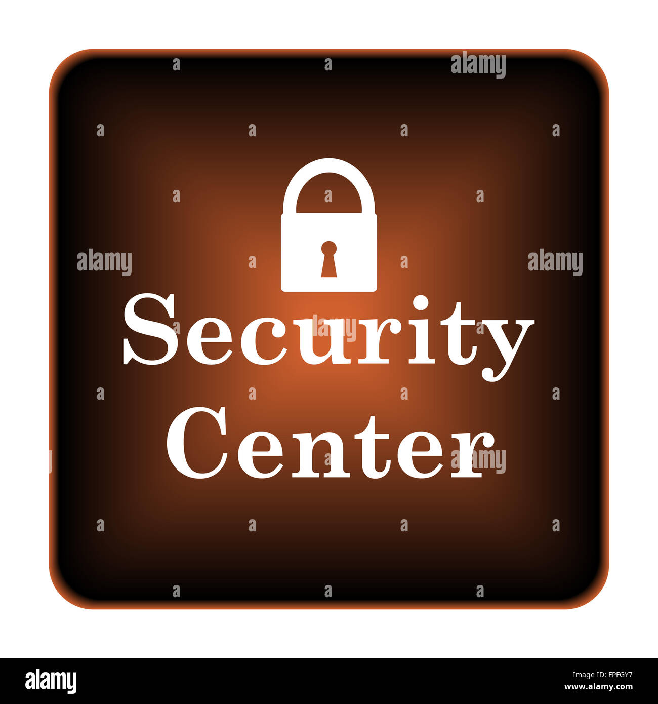 Security center icon. Internet button on white background Stock Photo ...