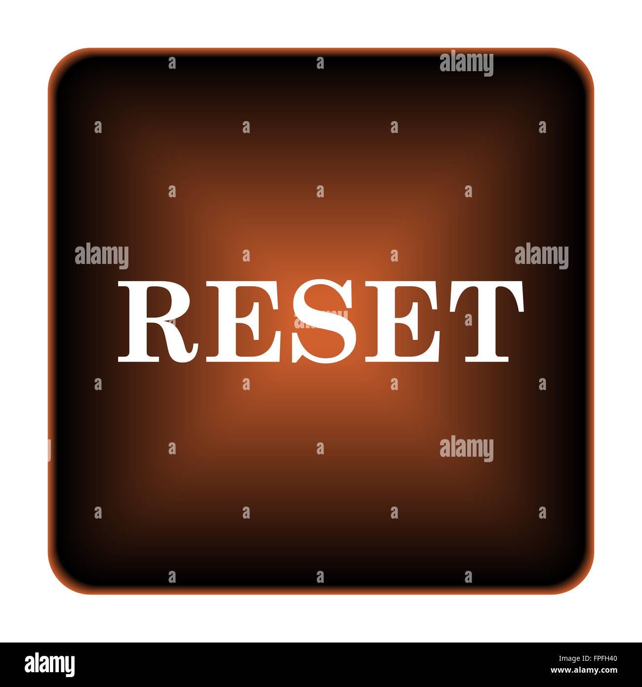 Reset icon. Internet button on white background Stock Photo - Alamy
