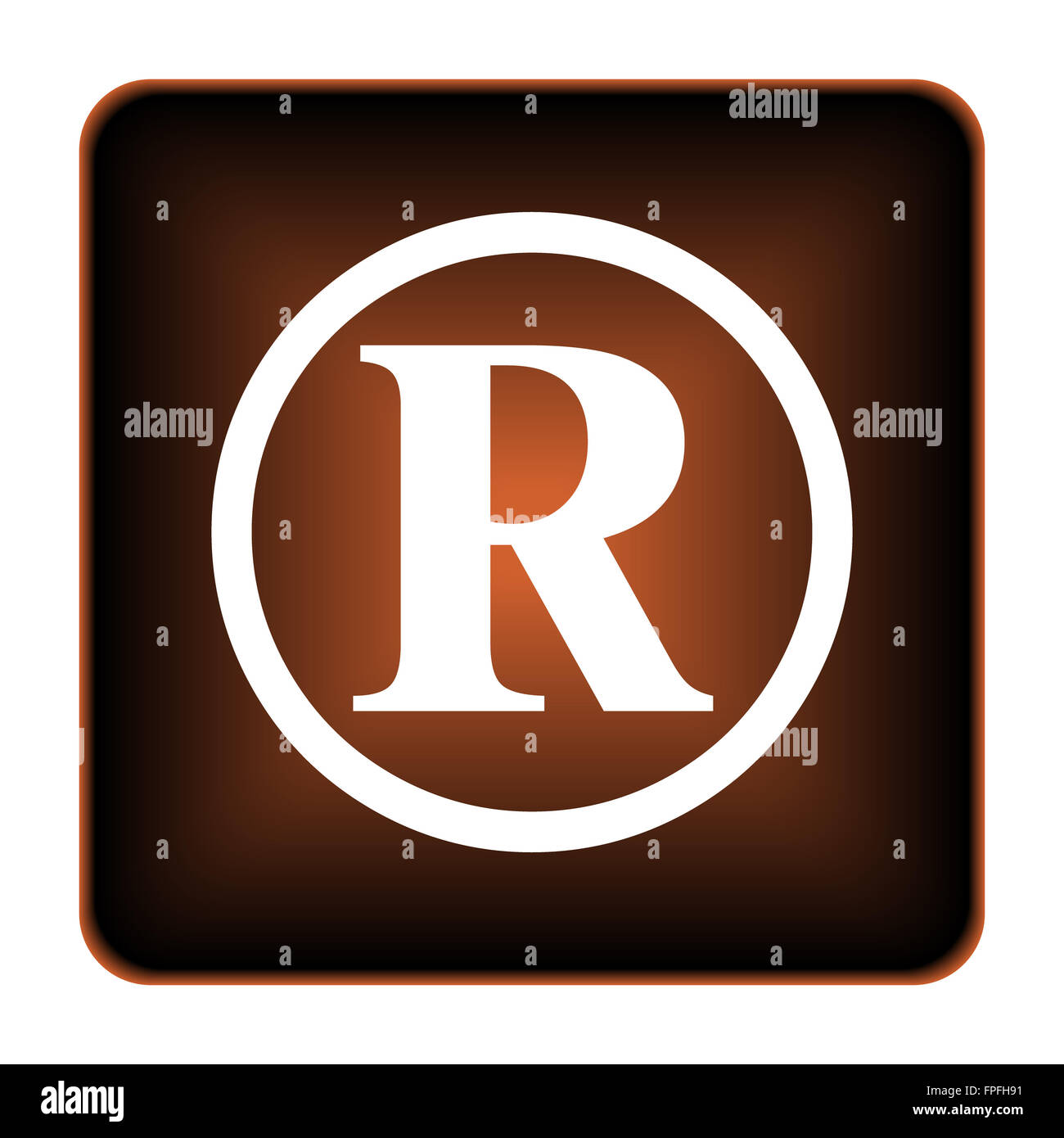 Registered mark icon. Internet button on white background Stock Photo ...