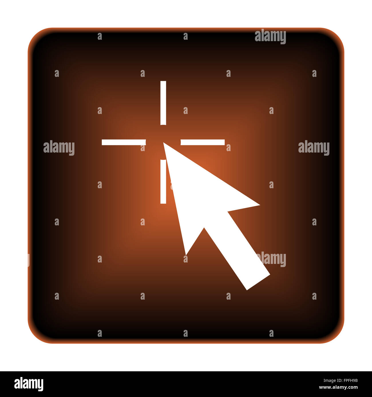 Click here icon. Internet button on white background Stock Photo - Alamy