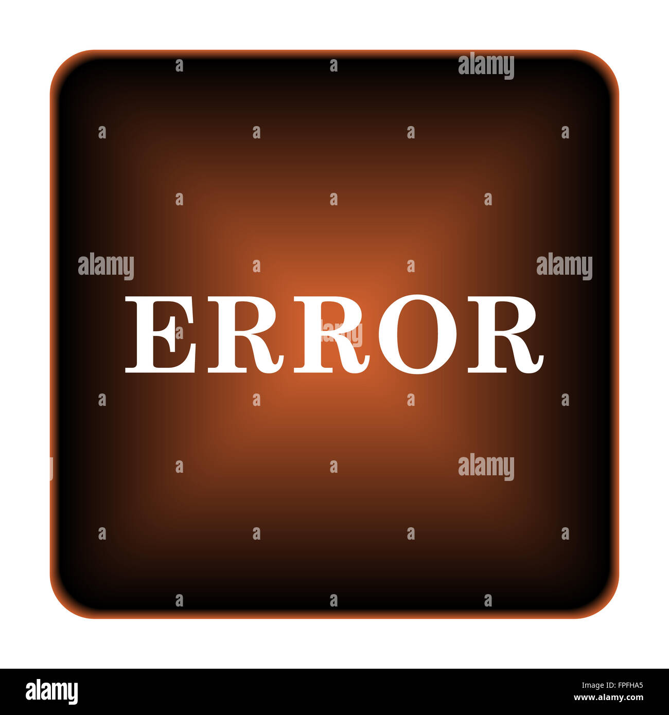 error icon. Internet button on white background Stock Photo - Alamy