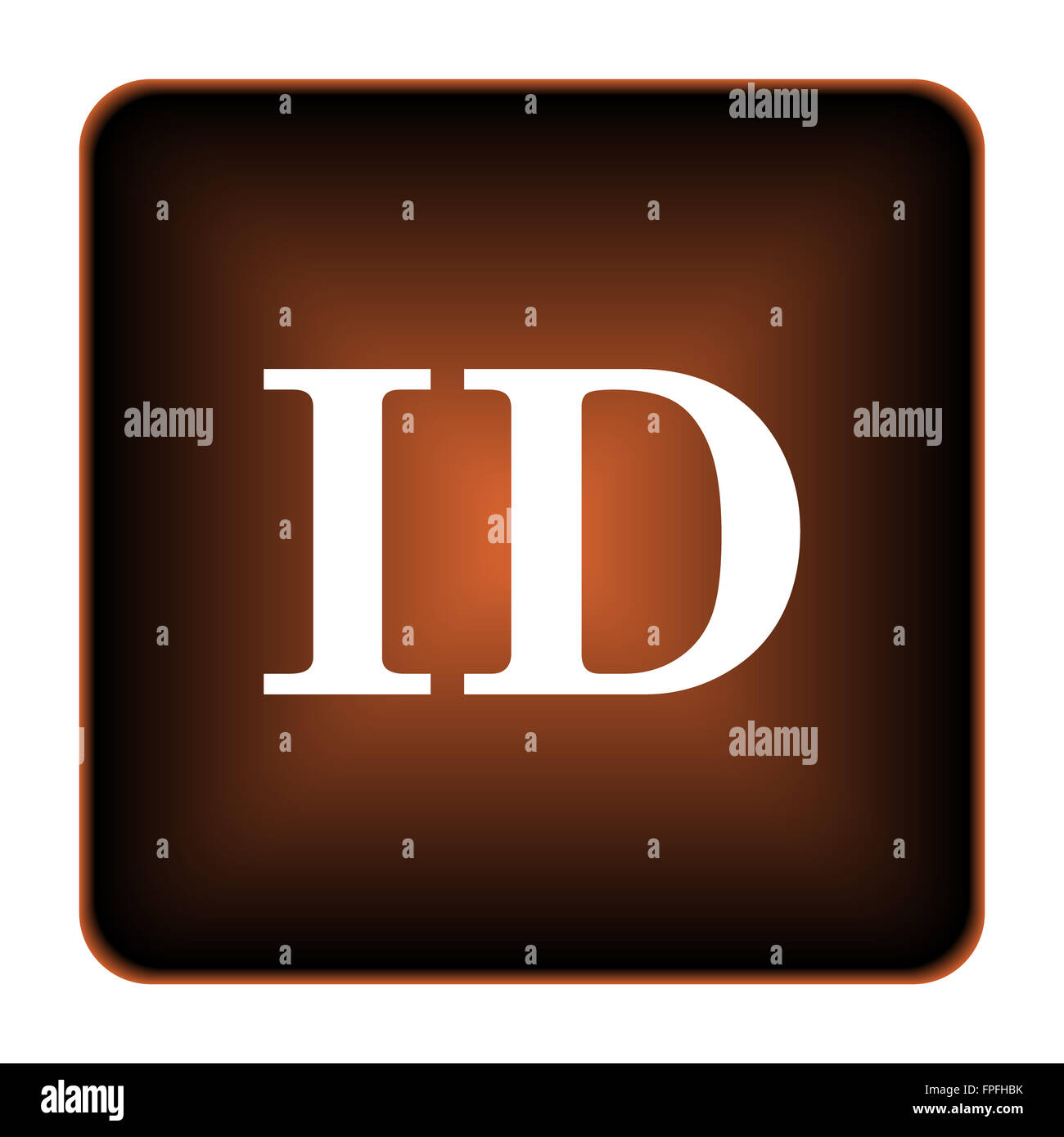 ID icon. Internet button on white background Stock Photo - Alamy