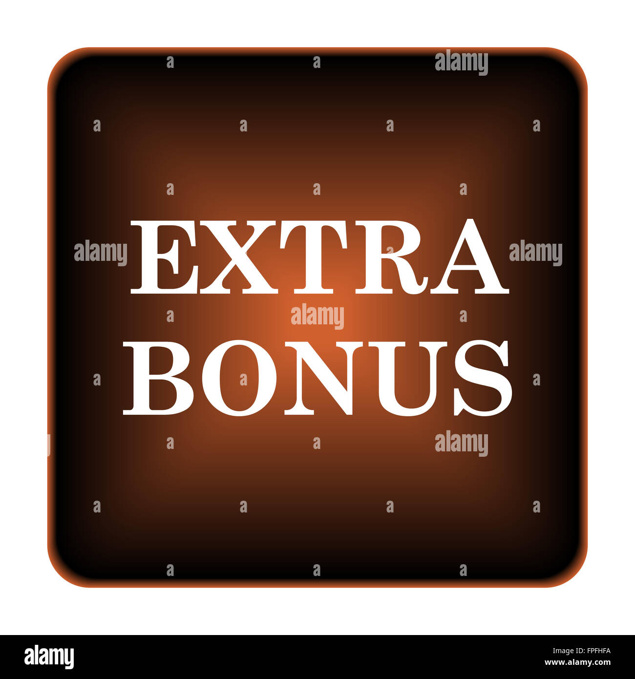 Extra bonus icon. Internet button on white background Stock Photo - Alamy