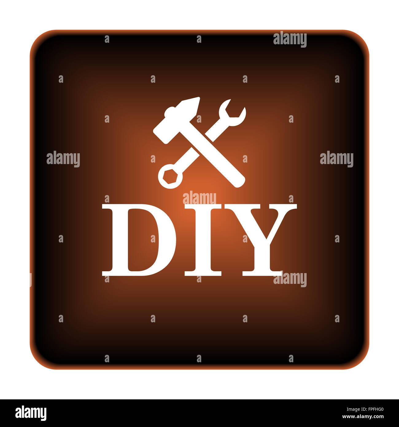 DIY icon. Internet button on white background Stock Photo - Alamy