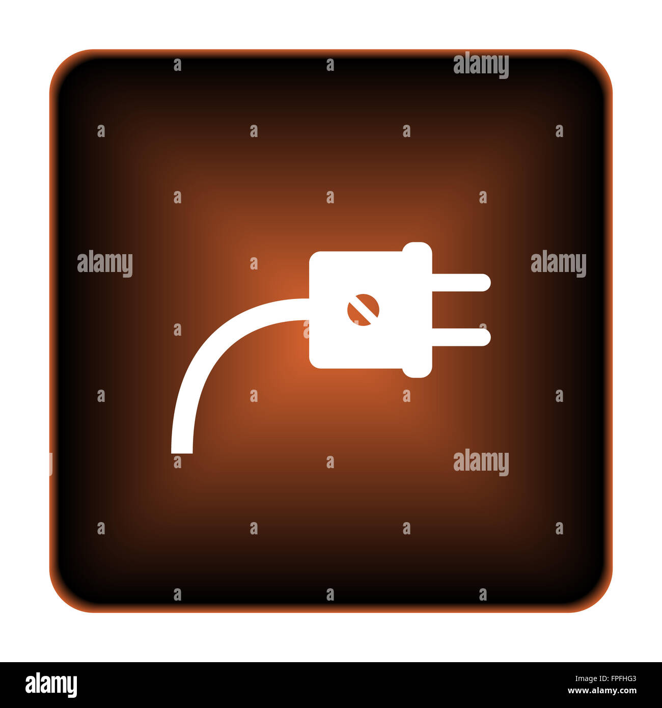 Plug icon. Internet button on white background Stock Photo - Alamy