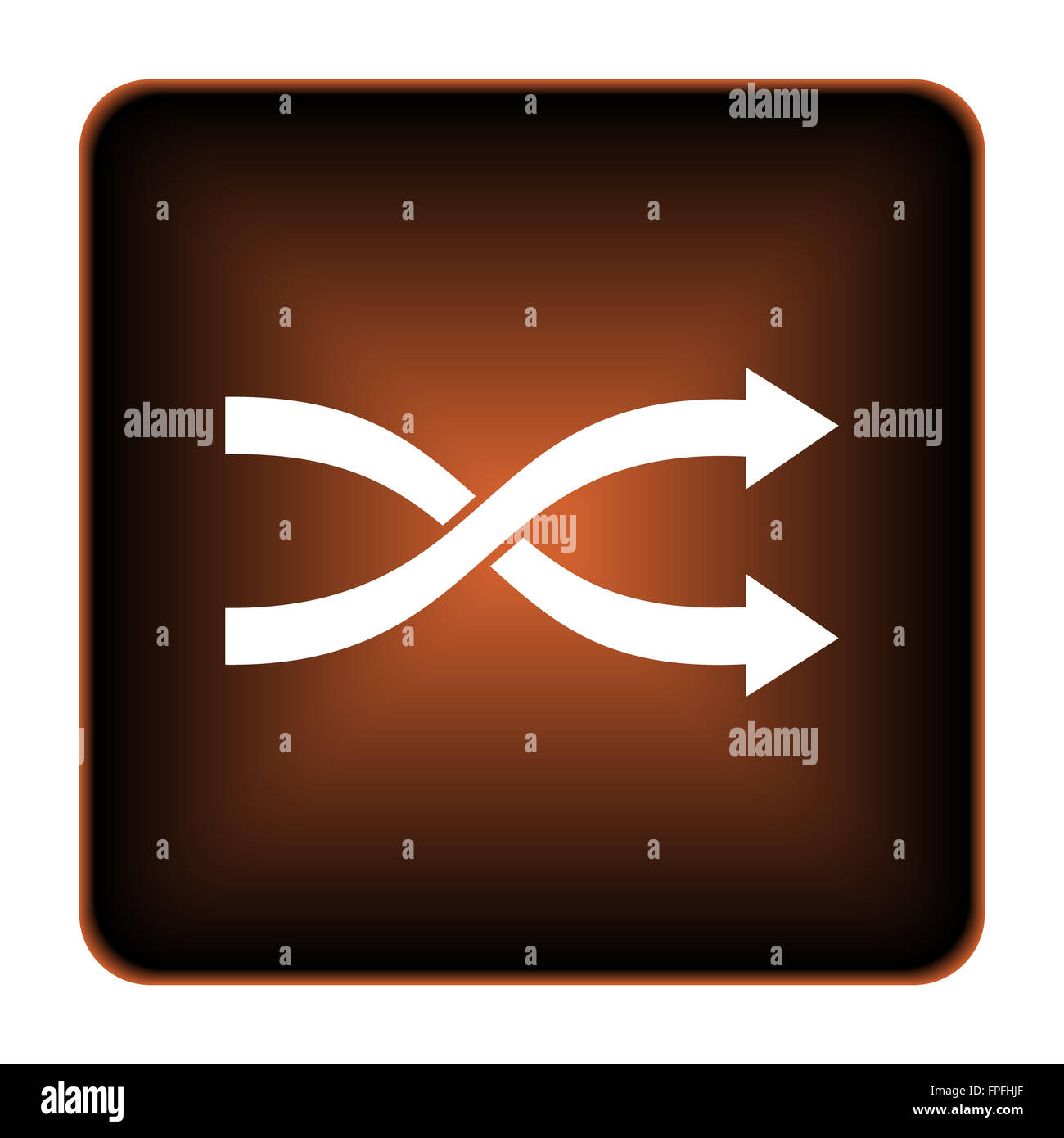 Shuffle icon. Internet button on white background Stock Photo - Alamy