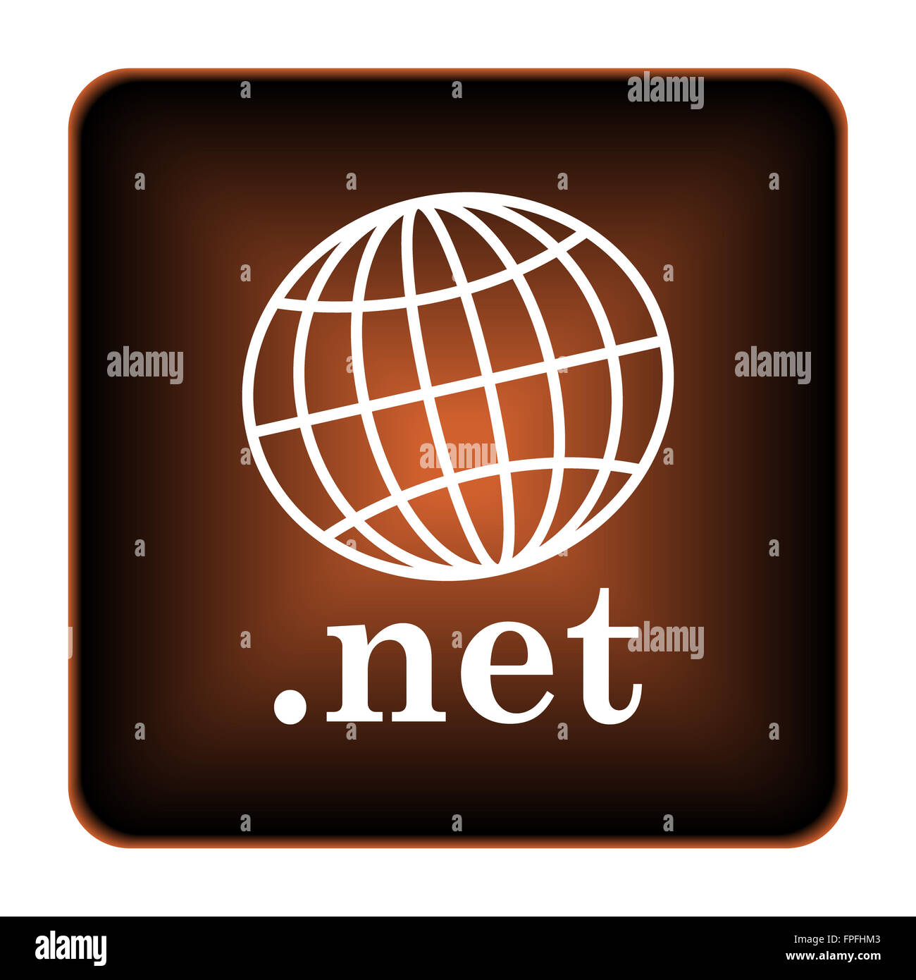 .net icon. Internet button on white background Stock Photo - Alamy