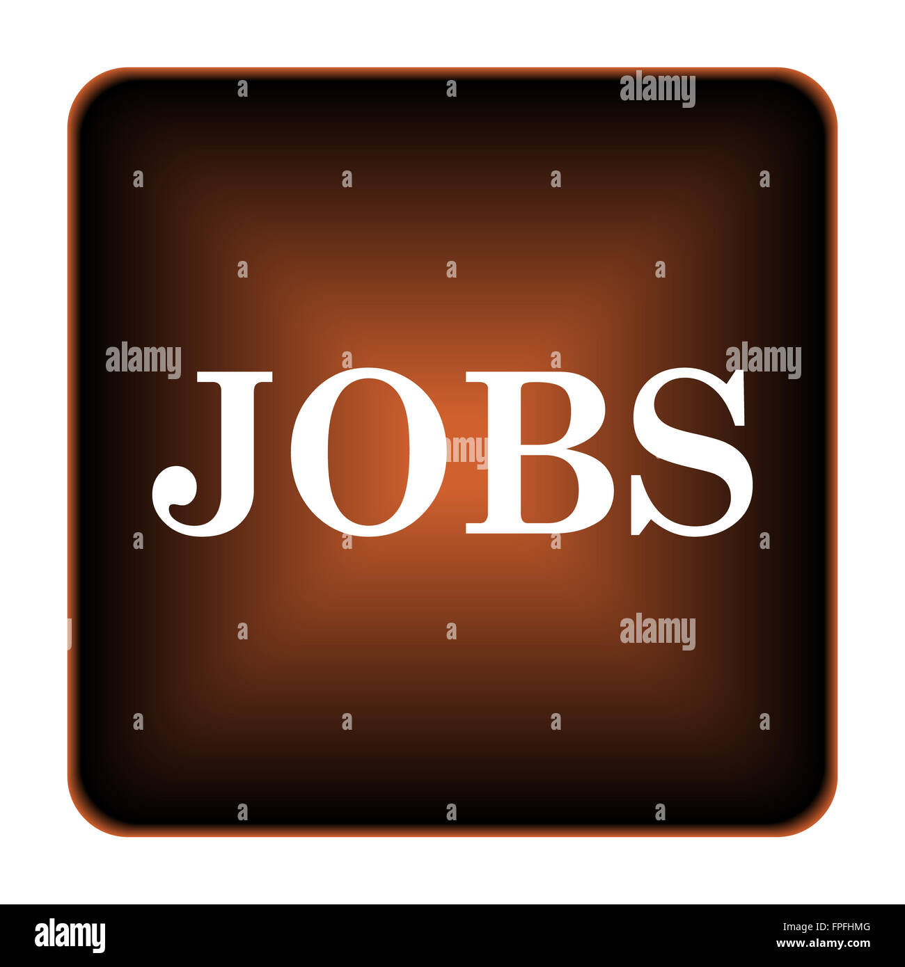 Jobs icon. Internet button on white background Stock Photo - Alamy