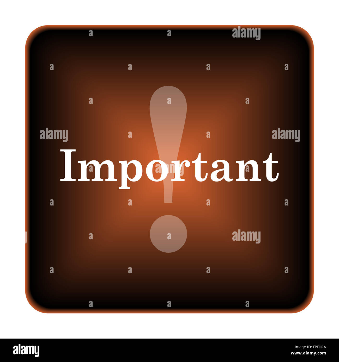 Important icon. Internet button on white background Stock Photo - Alamy