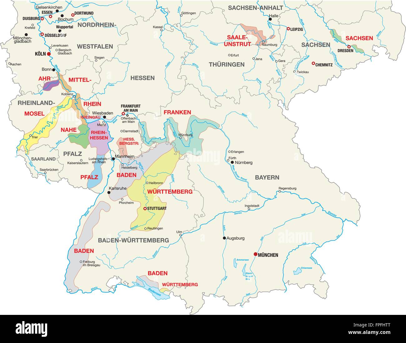 German Wine Regions