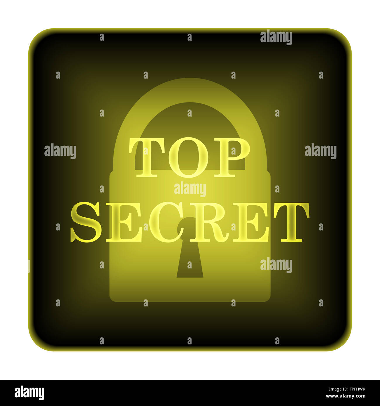 Top secret icon. Internet button on white background Stock Photo - Alamy