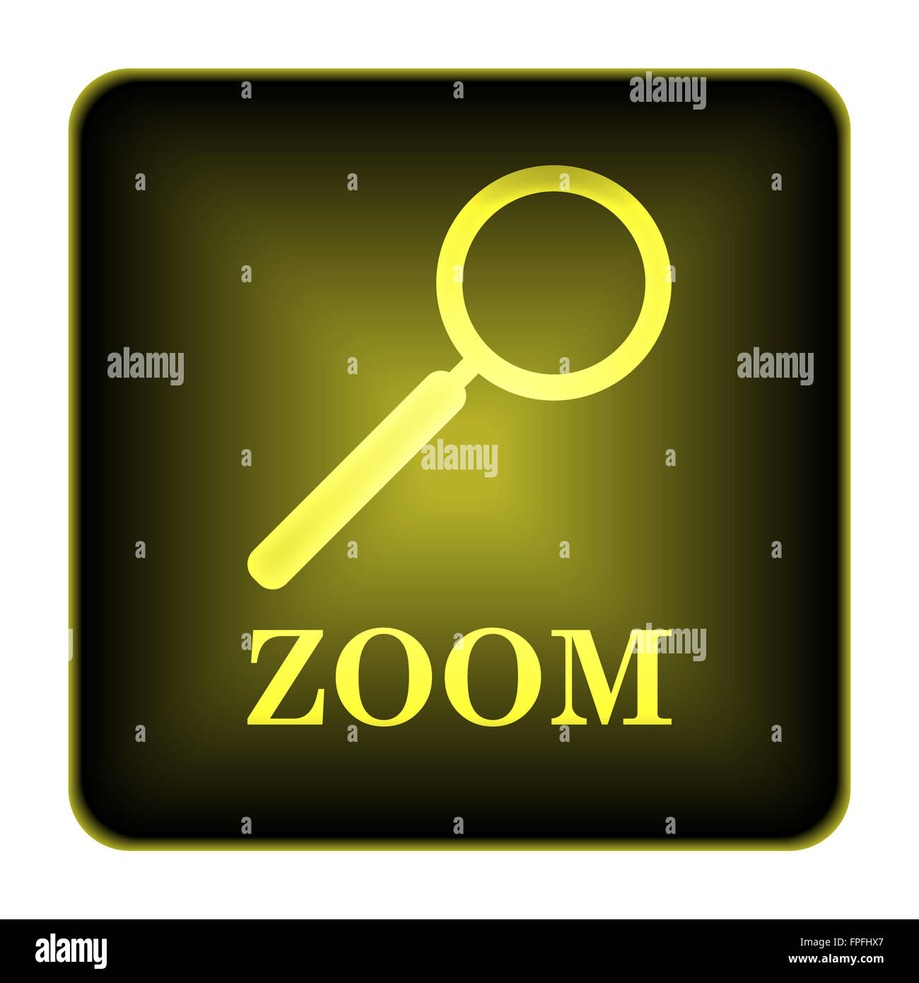 Zoom with loupe icon. Internet button on white background Stock Photo ...