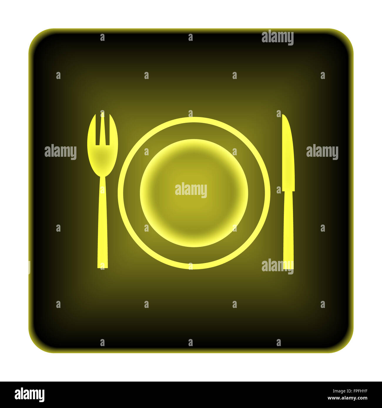 Restaurant icon. Internet button on white background Stock Photo - Alamy