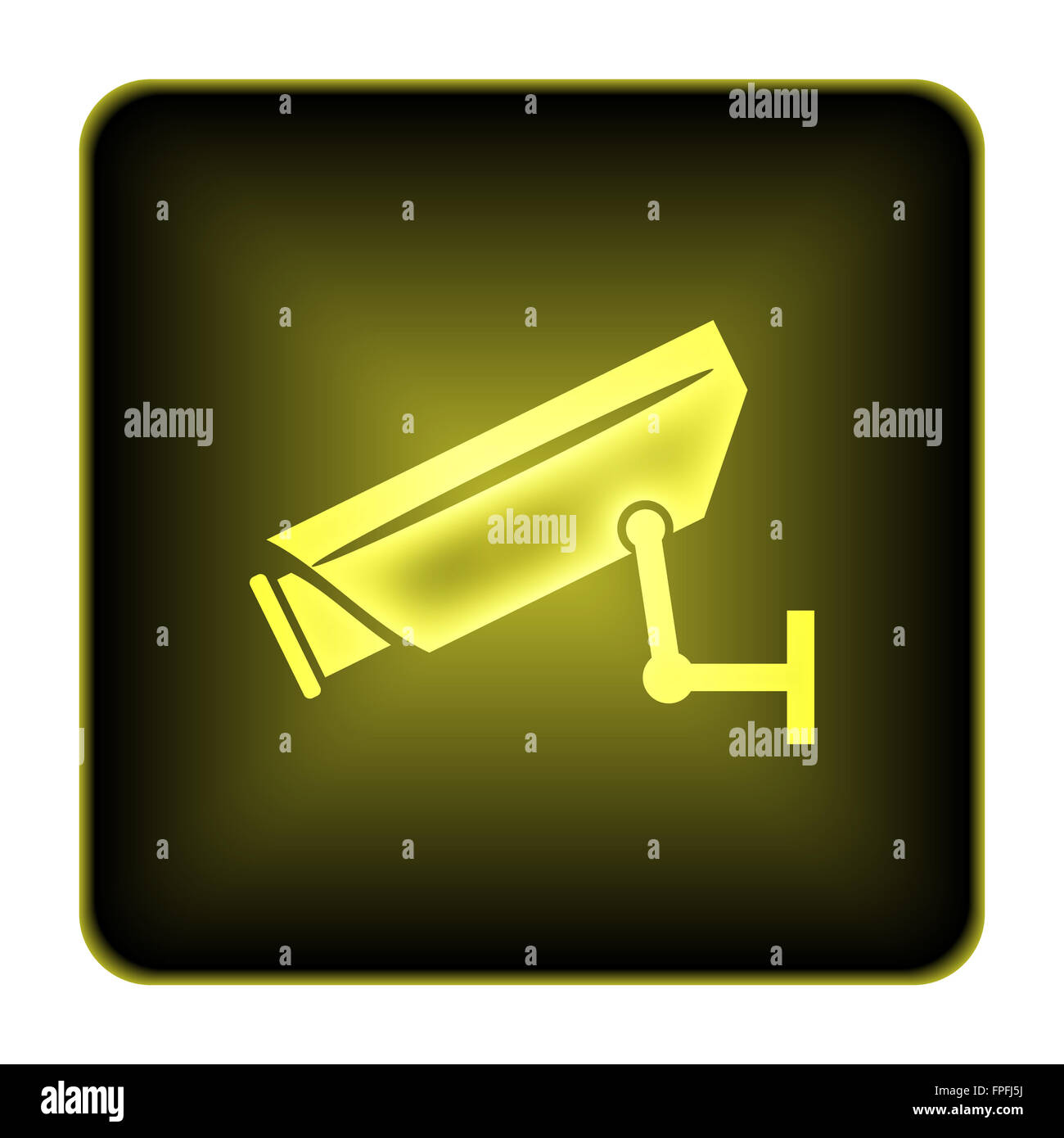 Surveillance camera icon. Internet button on white background Stock ...