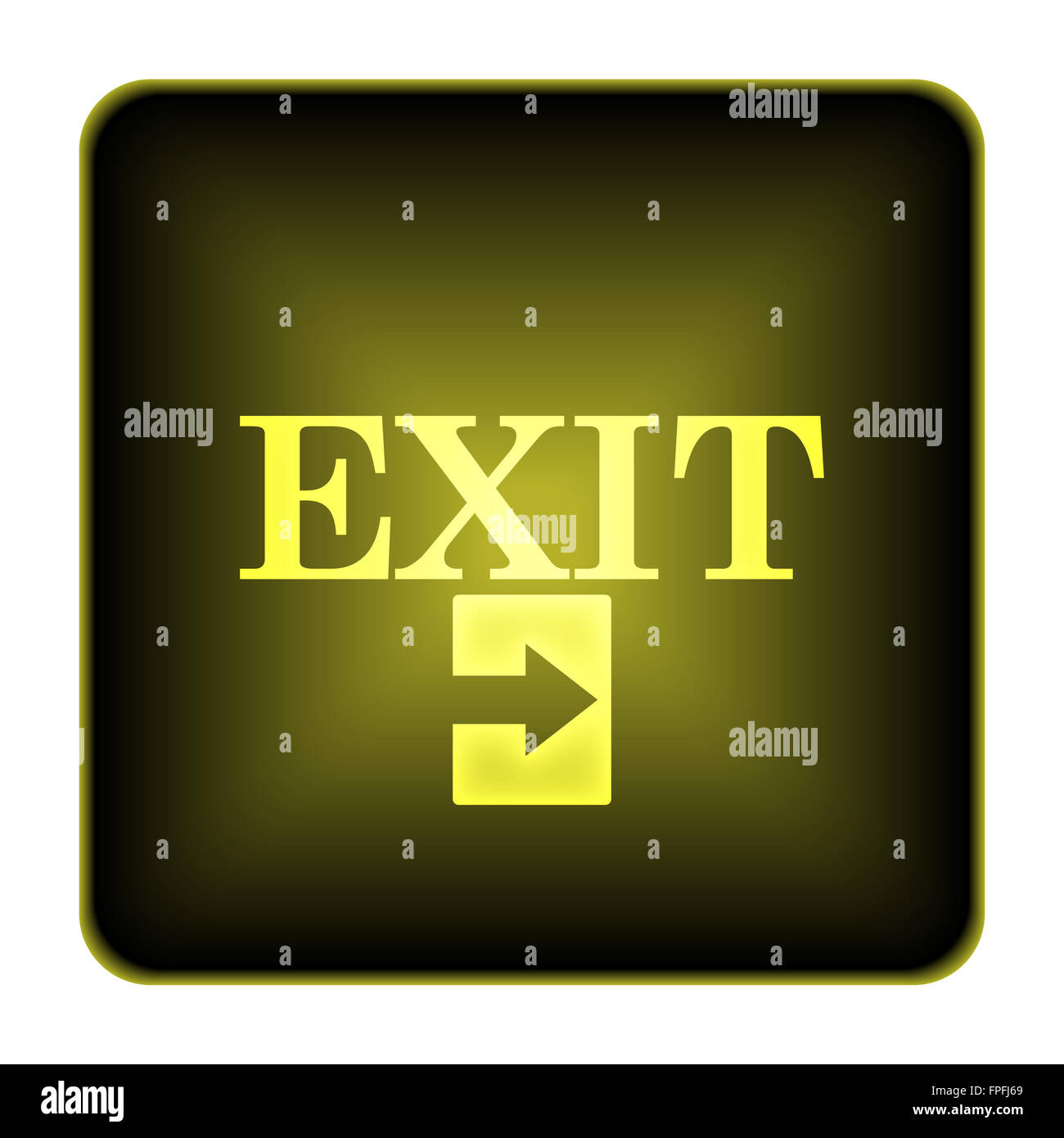 Exit icon. Internet button on white background Stock Photo - Alamy