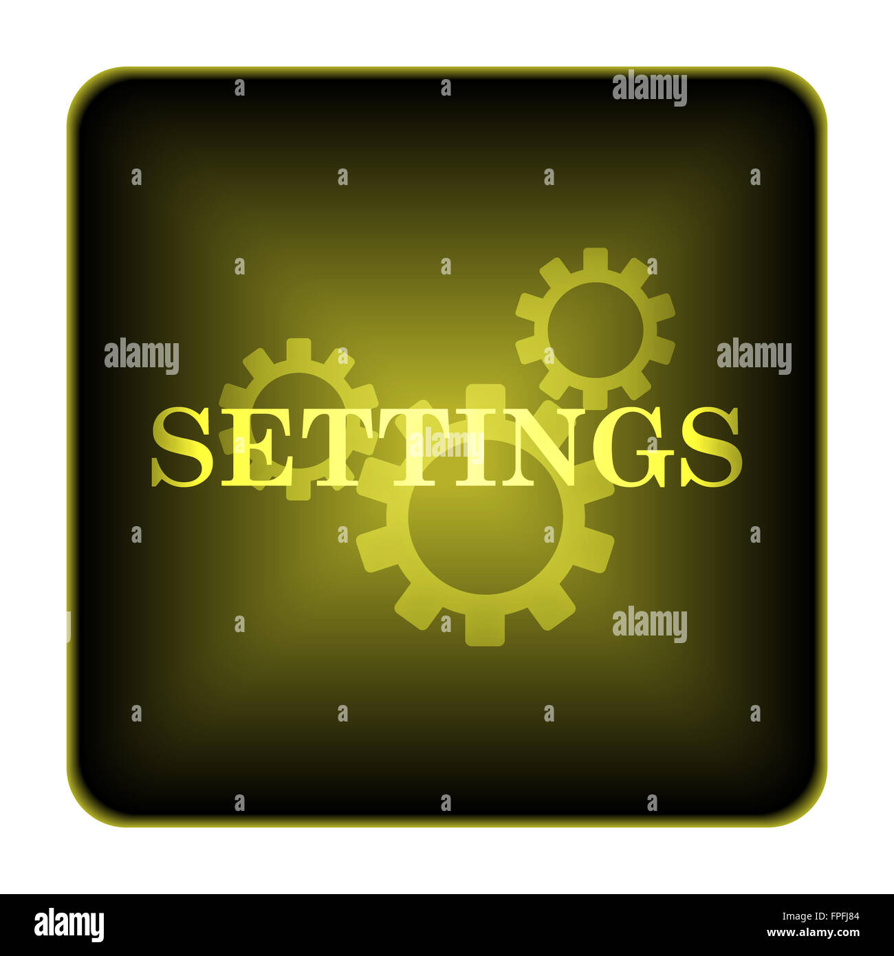Settings icon. Internet button on white background Stock Photo - Alamy