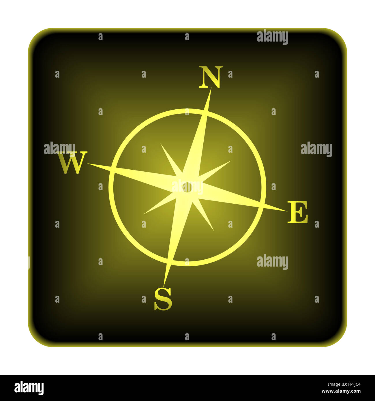 Compass icon. Internet button on white background Stock Photo - Alamy