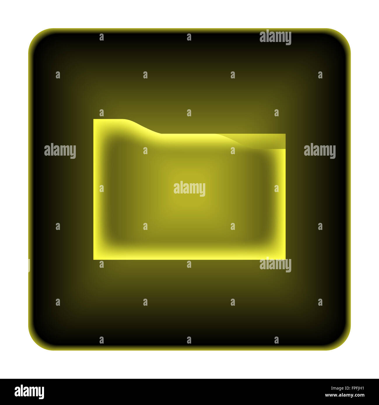Folder icon. Internet button on white background Stock Photo - Alamy