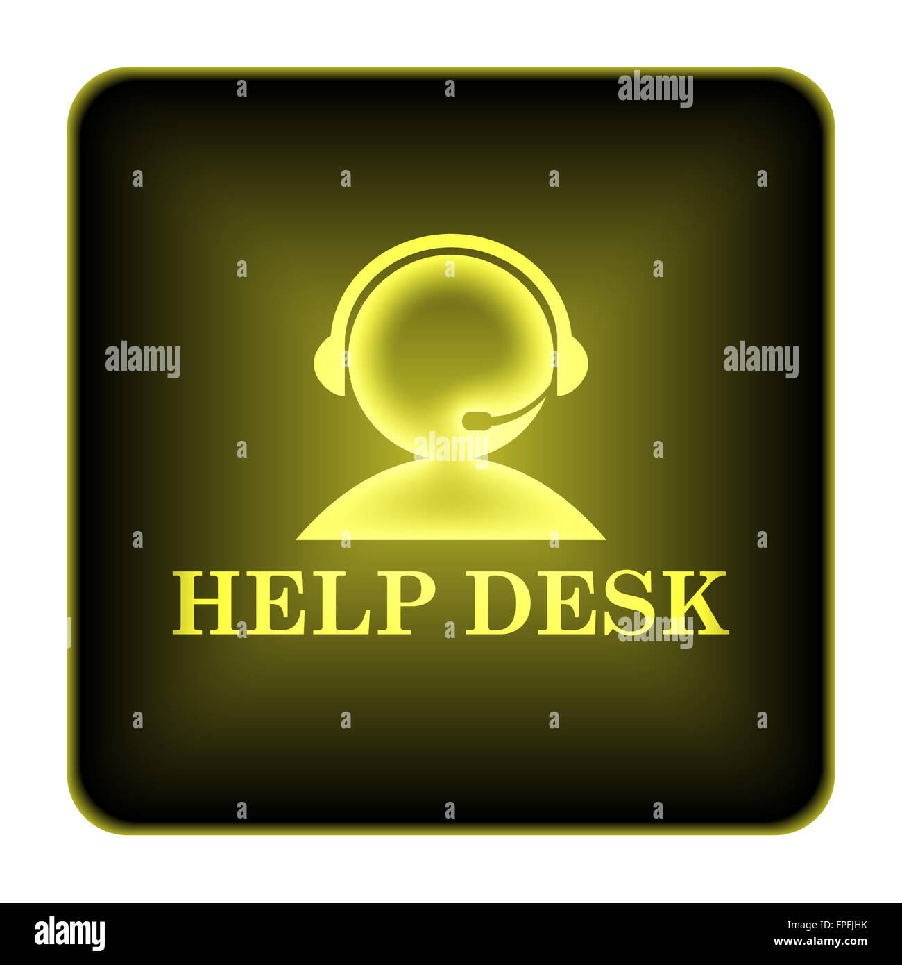 Helpdesk icon. Internet button on white background Stock Photo - Alamy
