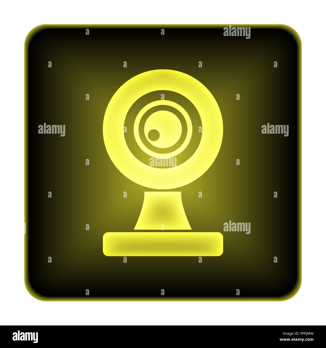 Surveillance Camera Icon Yellow Internet High Resolution Stock ...
