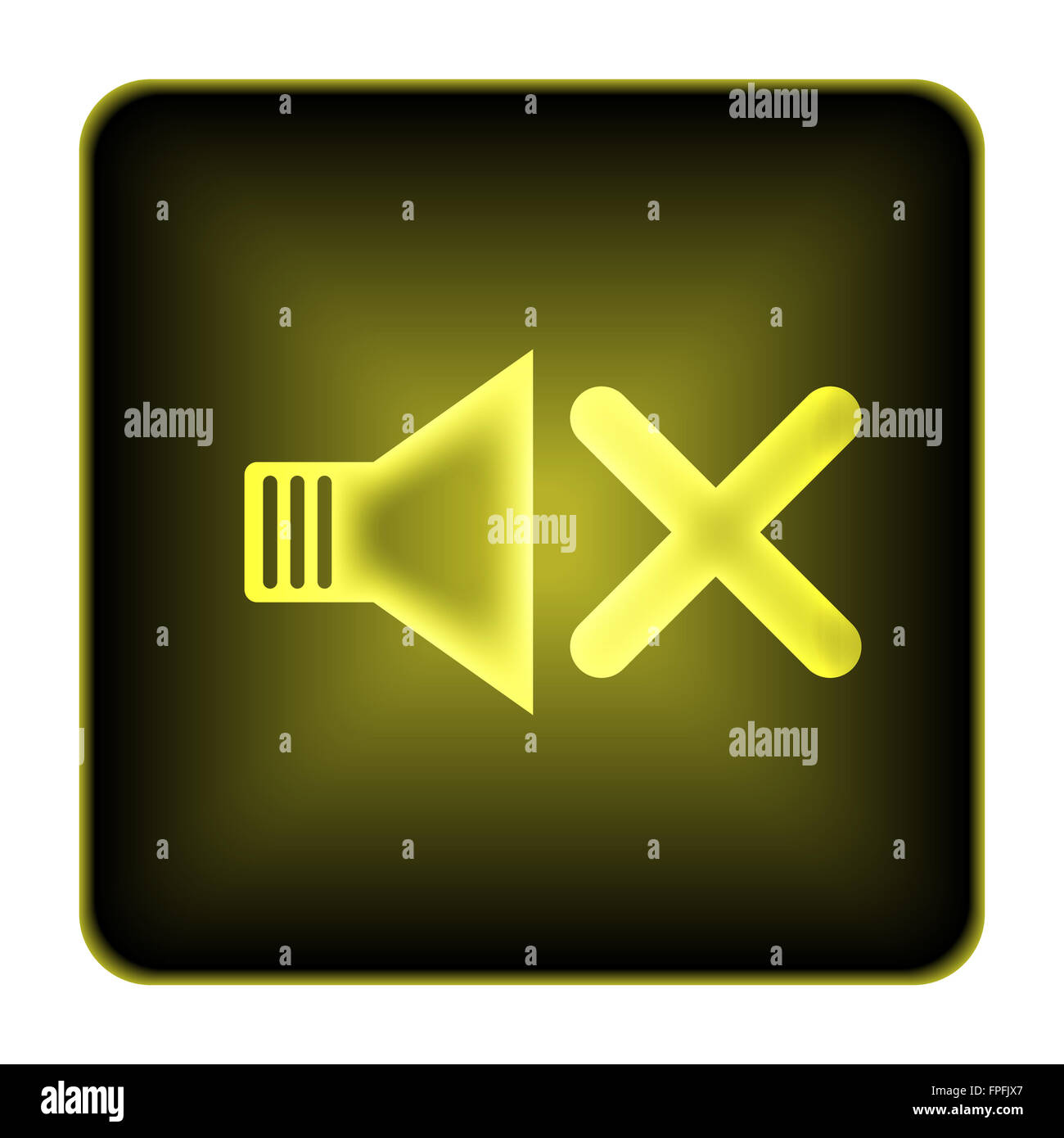 No sound icon. Internet button on white background Stock Photo - Alamy