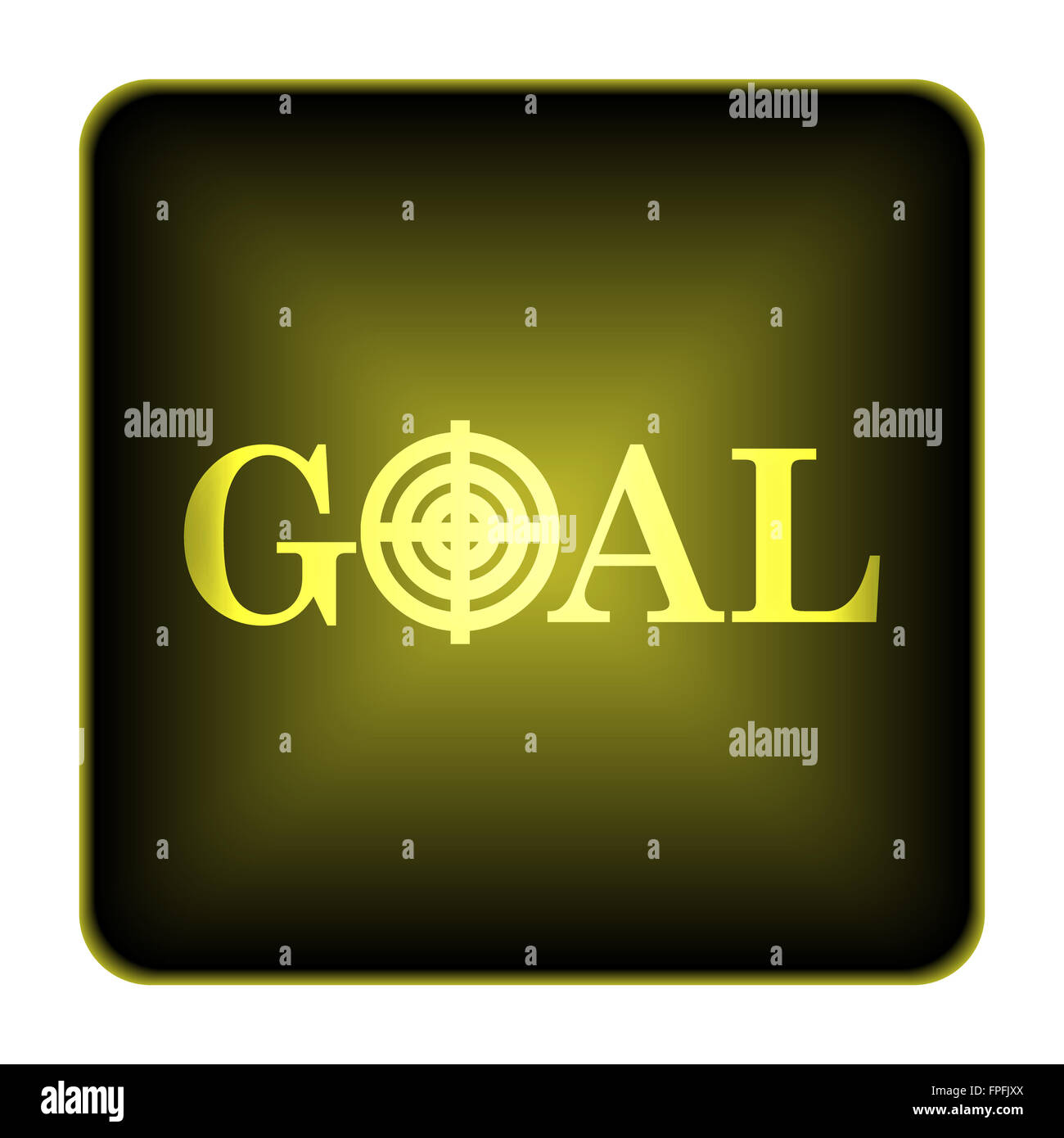 Goal icon. Internet button on white background Stock Photo - Alamy
